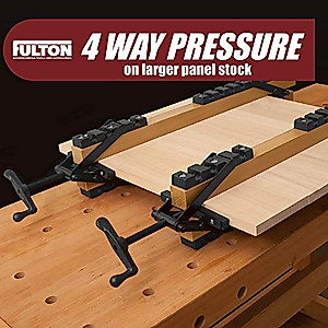 Peachtree Woodworking Supply 2 Pack of 4 Way Pressure Clamps For Clamping Panels - Using Pressure From All Four Directions. Ideal For Woodworkers and Cabinet and Furniture Makers