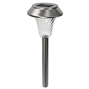 Sterno Home GL23539SS6 Stainless Steel Paradise Solar Path Light, 6-Pack, 6 Count