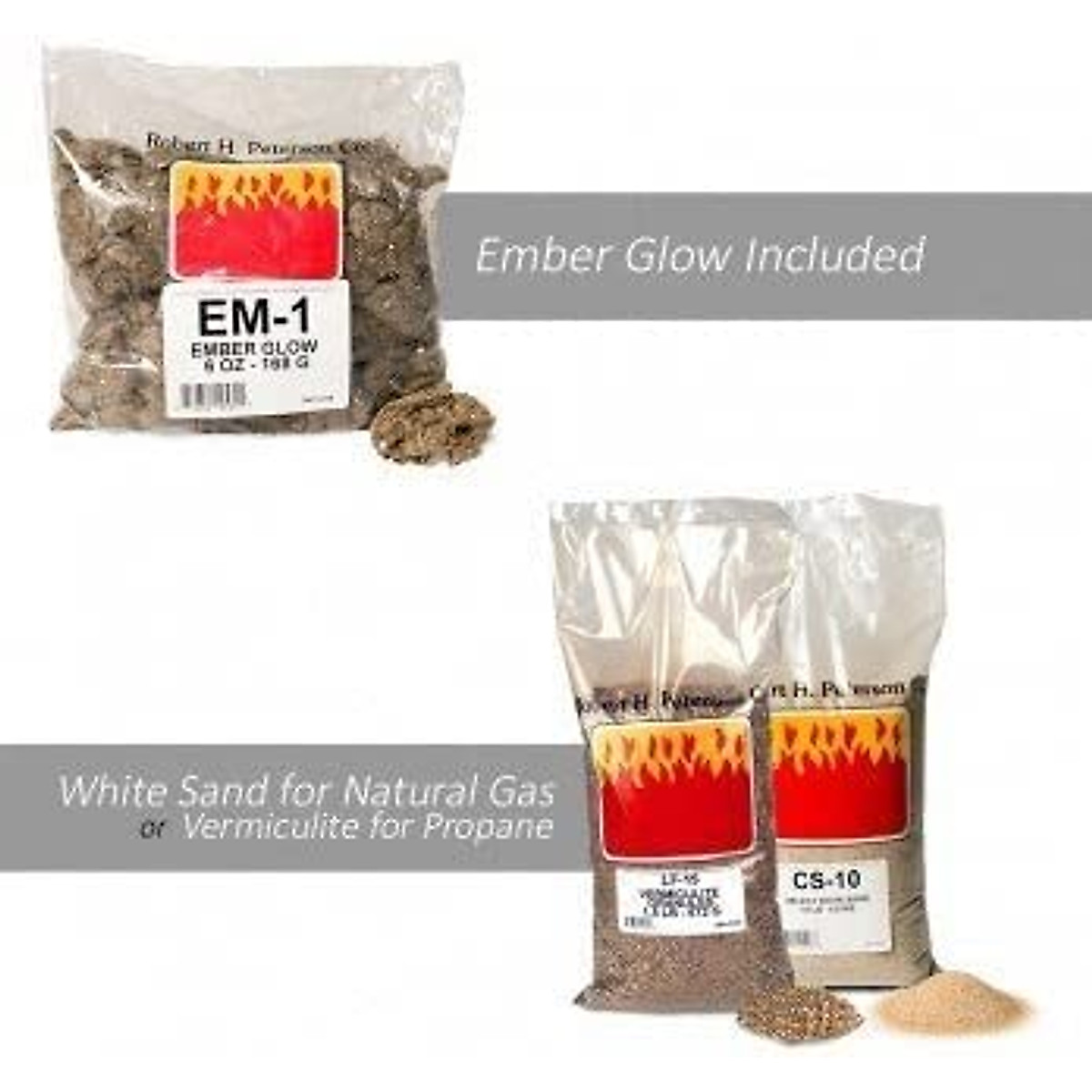 Peterson Real Fyre 18-inch Live Oak Log Set with Vented Burner and Gas Connection Kit. Match Lit (Natural Gas Only)