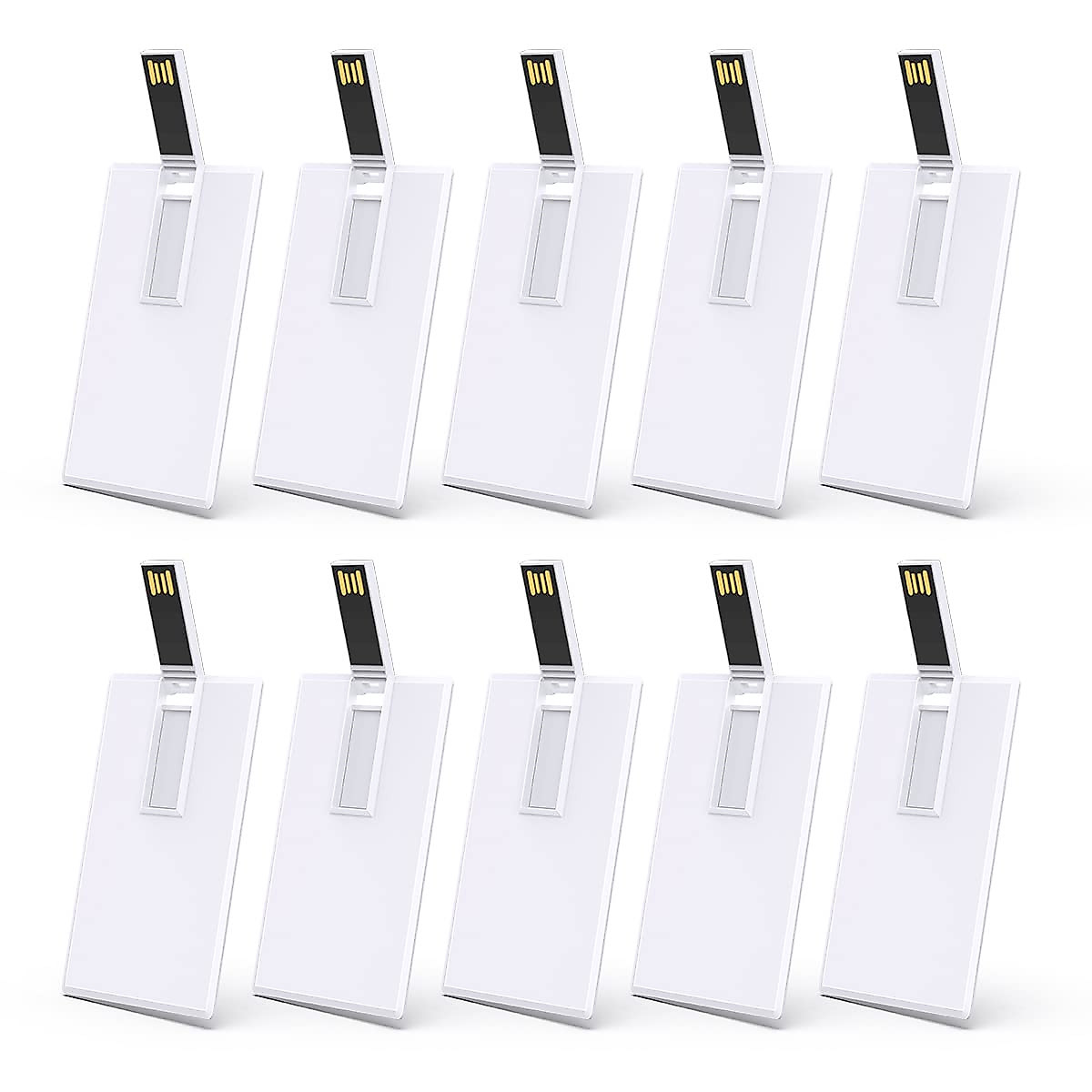 KEXIN 20 Pack 64GB USB Flash Drive Bulk USB Business Card Credit Card Bank Card Shape Flash Drive Memory Stick Key Credit USB Drives - Bulk USB Flash Drives - 64GB 20 PCS (White Card)