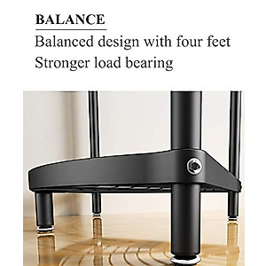 ZANIYO Kitchen Corner Shelf Rack, Multi-layer Pot Rack Storage Organizer Stainless Steel Shelves Shelf Holder (5 Tier)