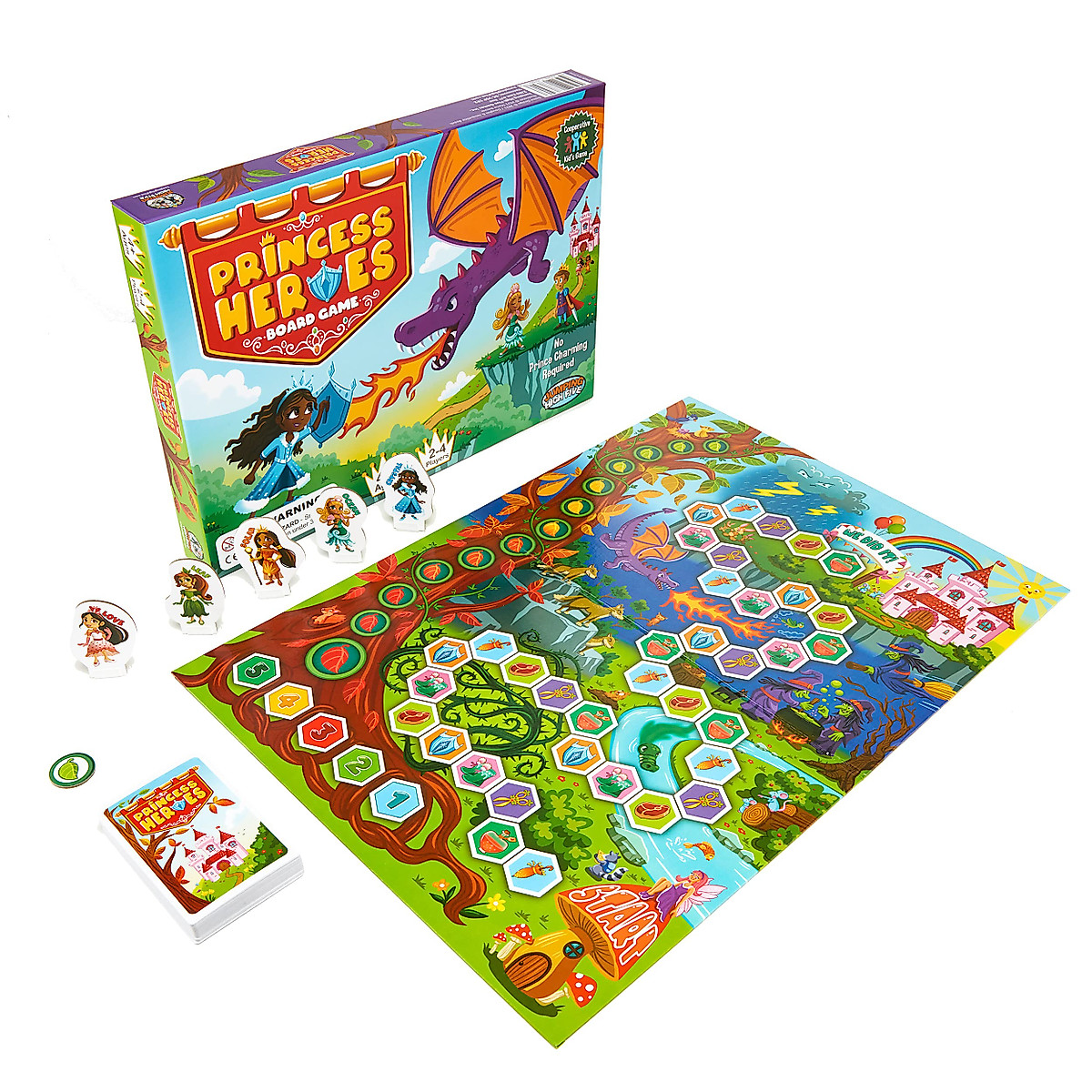 Jumping High Fives Princess Heroes Board Game - Cooperative Princess Castle Game for Kids Ages 4 and Up - Children Develop New Skills Through Play, Perfect for Family Fun Time