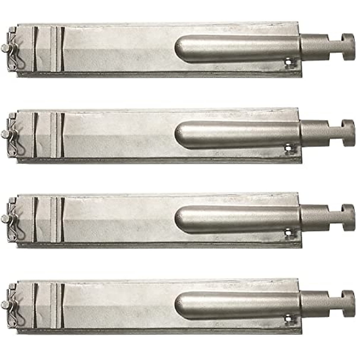GRILLJOB 4 Pack Heavy Duty Cast Stainless Steel 304 BBQ Grill Burner Replacement Parts for Cal Flame G Series and P-Series Grills, NEXGRILL, Thermos Turbo Beefeater Bull Aussie Blaze
