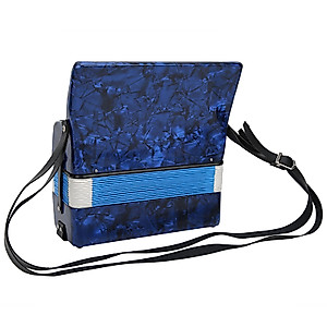 Vomeko Piano Accordion 17 Keys 8 Bass Beginner Accordion Instrument Hand Keyboard Rhythm Training Spring Instrument