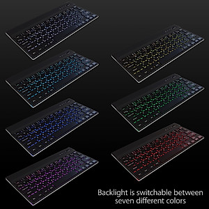 BoxWave Keyboard Compatible with Kindle Fire HDX 8.9 (3rd Gen 2013) - SlimKeys Bluetooth Keyboard - with Backlight, Portable Keyboard w/Convenient Back Light - Jet Black