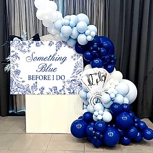 JeVenis Something Blue Before I Do Backrdrop for Women Something Blue Bridal Shower Decoration Banner Blue Bridal Shower Bachelorette Engagement Wedding Party