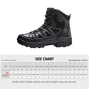 FREE SOLDIER Outdoor Men's Tactical Military Combat Ankle Boots Water Resistant Lightweight Mid Hiking Boots(Black7)