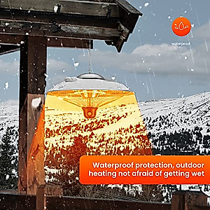 Danluke 500/1000/1500W Remote control electric heater outdoor,Ceiling-Mounted Heater, Electric Outdoor Heater,Ceiling Mounted Heater for Balcony,Hanging Outdoor Heater