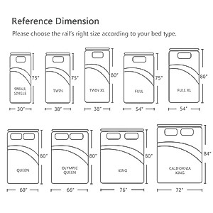 SeseYii Baby Bed Rail with Safety Y-Strap Extra Long Twin Full Queen King Size Infants Toddlers Guardrail with Reinforce Anchor (Grey, 59 inch,1Side)