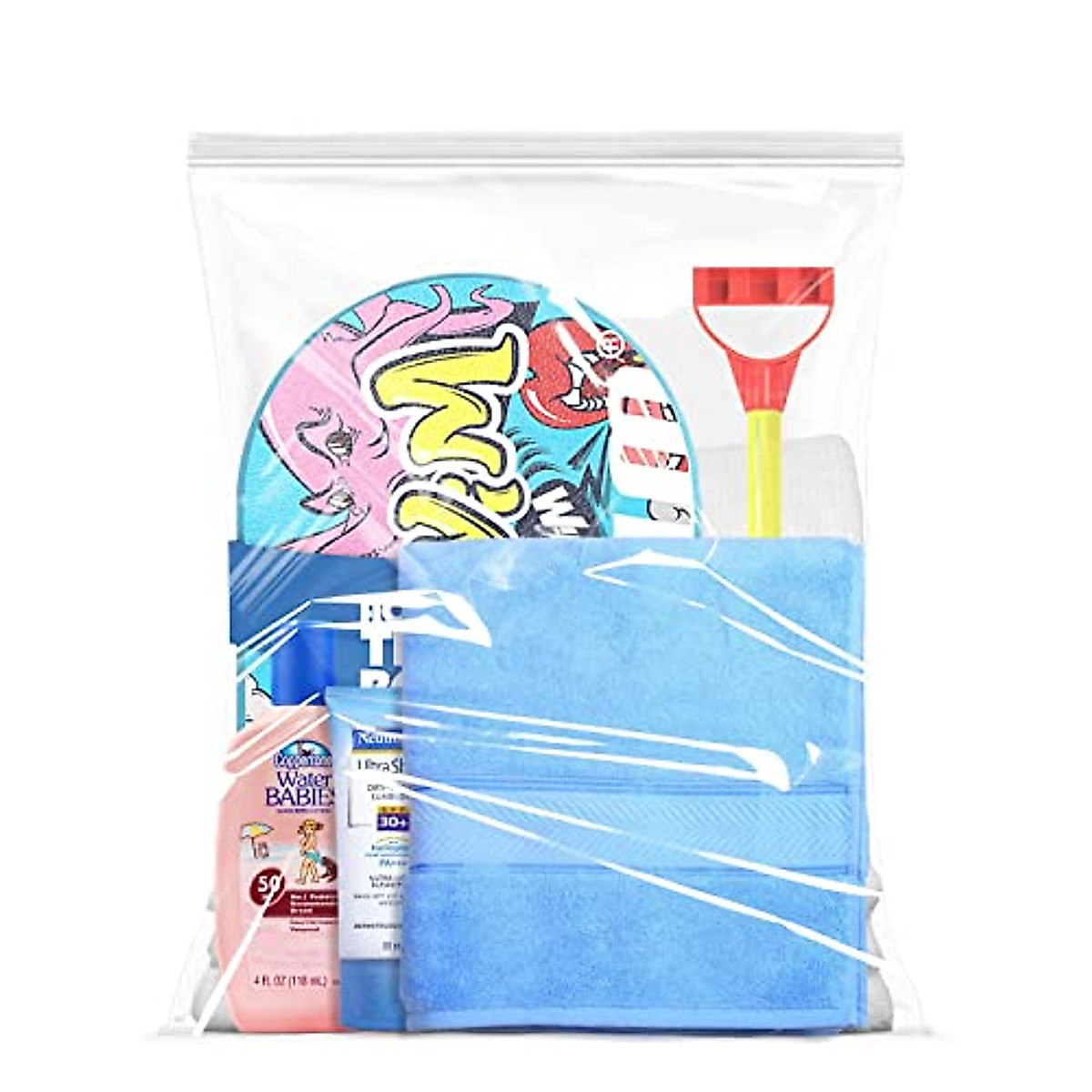 Xsourcer Zipper Storage Bags, Pack of 20, 3.5 Gallon Reclosable Plastic Storage Bags, Great Storage for Food, Clothing, Shoes, Office Supplies & Travel Essentials, 2 Mil Thick, Size 16" x 18"