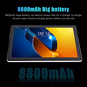 PUSOKEI 10 Inch Tablet PC for Android 11,1920x1200 IPS HD Display,6GB 128GB Storage,MT6711 10 Core CPU,Front 8MP Rear 20MP Camera,2.4G/5G Dual Band,8800mAh,BT5.0,GPS(White)