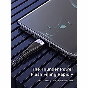 TOPK USB C Cable, [2-Pack, 6ft] 3A Fast Charging USB A to Type C Charging Cable Premium Nylon USB Cable Compatible with Samsung Galaxy S10 S10+ S20 S9 S8 and Other USB C Charger