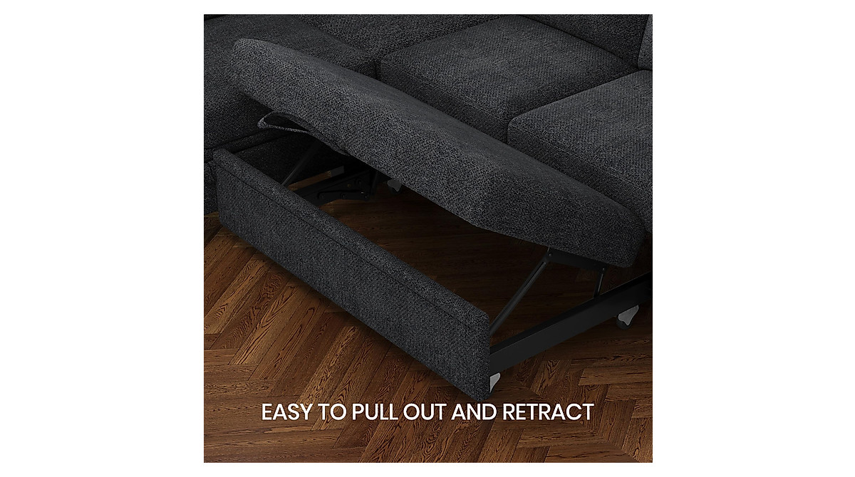 Belffin Sectional Sleeper Sofa Couch with Pullout Bed Modular Sectional ...