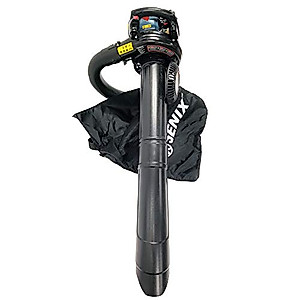 SENIX BLV4QL-M 31cc 4-Cycle Gas Powered Leaf Blower with Vac Kit, Blue