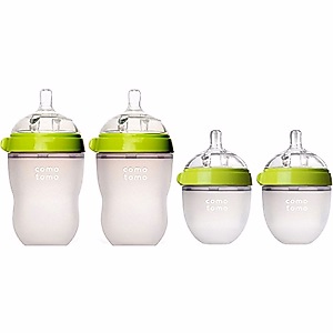 Comotomo 5 oz and 8 oz Baby Bottles, 4 Pack