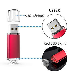 RAOYI 10PCS 4G USB Flash Drive USB 2.0 Memory Stick Thumb Drive Pen Drive Jump Drive-Red