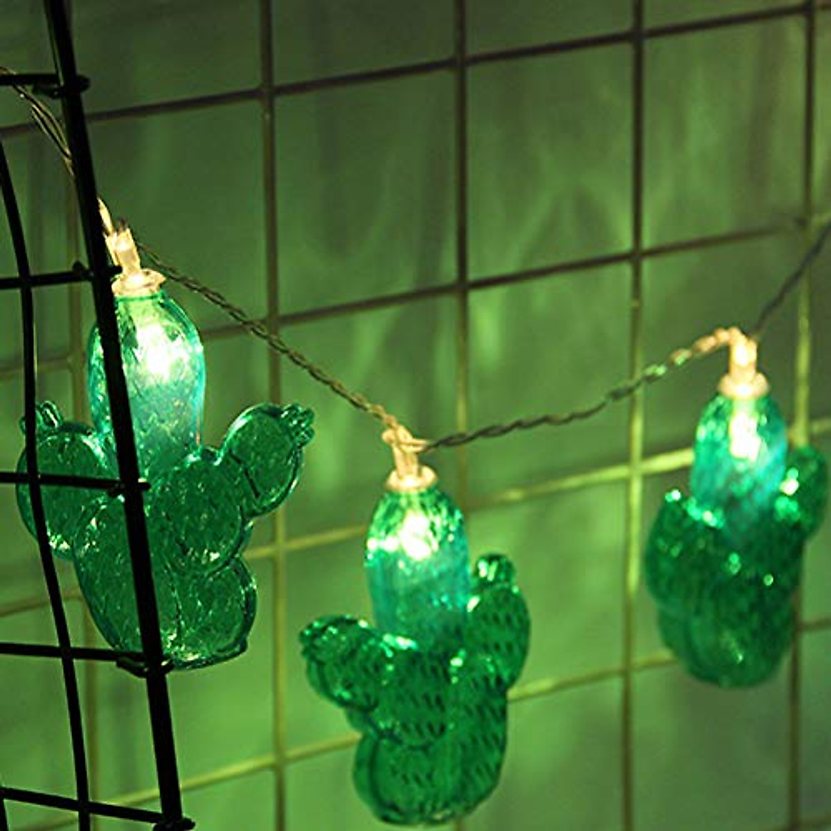 Christmas Lights Decoration Christmas Solar String Lights 30 LED Solar String Lights Cactus Shape String Light Waterproof String Lights for Wedding Party Home Bedroom Garden Patio Decoration Green