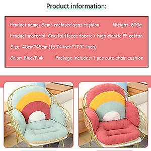 Semi-enclosed seat cushion, Semi-surrounded non-slip cushion, office chair cushion, dormitory seat cushion, integrated backrest cushion, Suitable for sofas, floors, etc, 45cm/17.71 inches Long