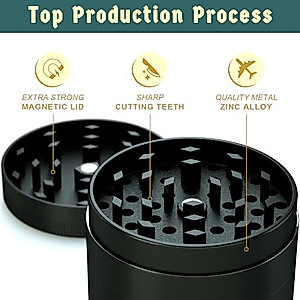 FADEHALO Spice Grinder Zinc 2.0" Black