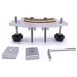 Jiayouy Aluminum alloy Guitar Bridge Clamp with 2pcs Gasket L-Wrench Set Guitars Accessory Luthier Tools Silver