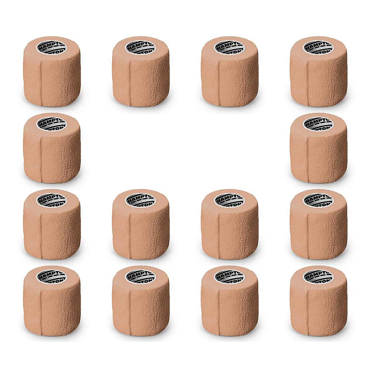 (14-Pack) 2” x 5 Yards | Beige Self Adhesive Bandage Wrap – Breathable Self Adherent Wrap for People & Pets - Athletic Elastic Cohesive Bandage for Sports Injury: Ankle, Knee & Wrist sprains