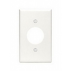 Leviton 001-88004 Single Gang White Single Receptacle Wallplate