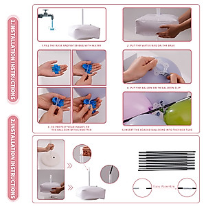 Gnomdcer Upgraded Balloon Arch Kit, Large Adjustable Balloon Arch Stand with Base, 10Ft Wide & 9FT Tall Balloon Arch for Birthday, Wedding and School Welcome Party Decorations