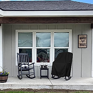 Patio Rocking Chair Cover 2 Pack, Fits (27.5"W x 32.5"D x 43"H) Lawn Patio Chairs, 420D Tear-Resistant, UV Resistant, Waterproof for Furniture Covers
