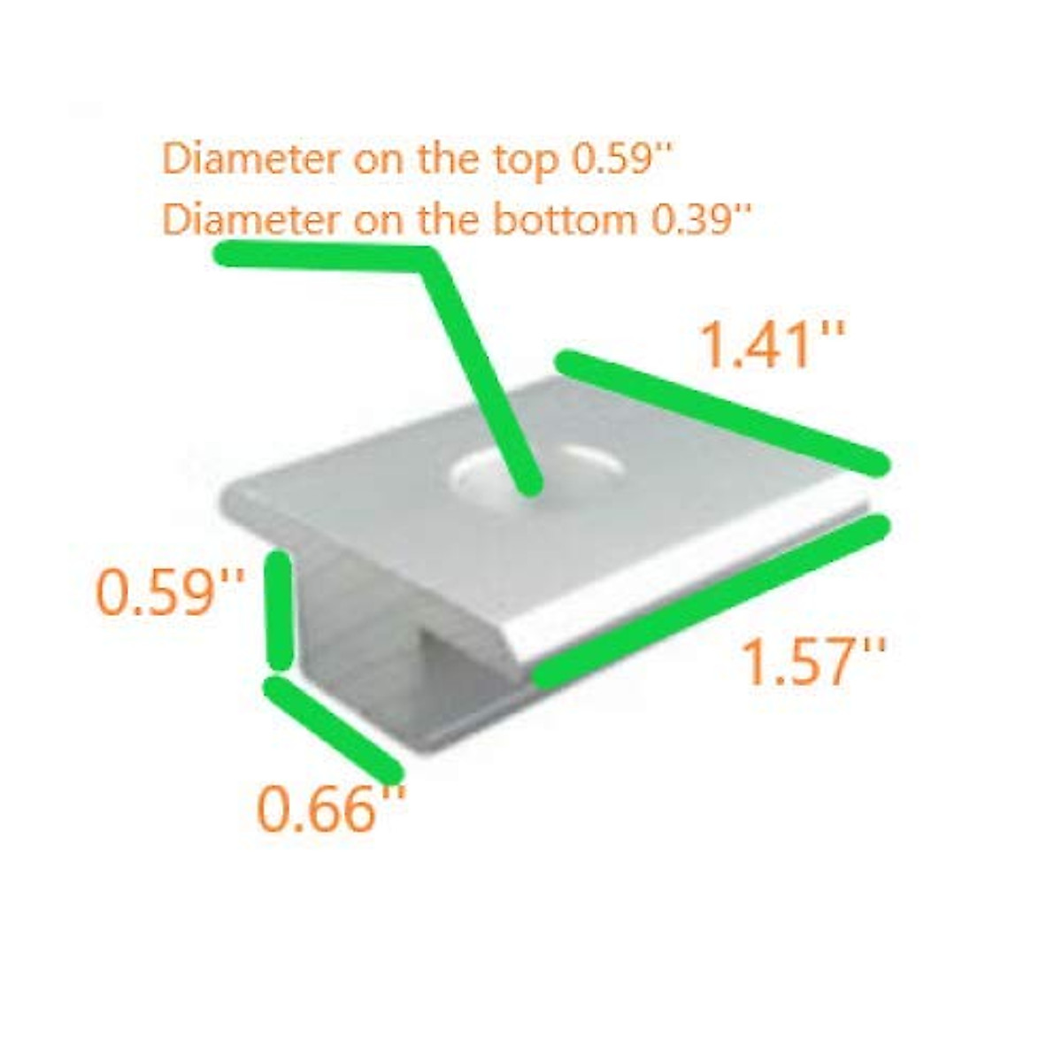 Solar mid clamp Panel 5/8 (Pack of 20)