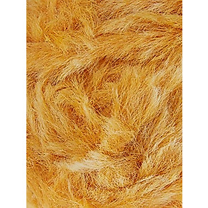YUYOYE Super Soft Fluffy Fur Yarn for Crochet and Knitting, Faux Fur Thick & Quick Bulky Yarn (700-Ginger)
