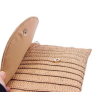 Freie Liebe Straw-Purses for Women Summer Woven Crossbody-Bags Clutch Purses