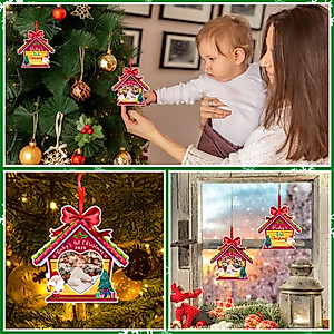 WhatSign Picture Frame Babys First Christmas Ornament 2023 Personalized Photo Frame Baby's First Christmas Ornament Cute Babies 1st Christmas Tree Ornaments for New Parents Baby Boy Girl New Born