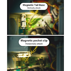 RovyVon Aurora A8 G4 Keychain Flashlights USB C Rechargeable, 650 lumens Super Bright Small EDC Flashlight Gear with Magnetic Clip and Tail Base for EDC Carry Outdoors (365nm/Red/White Sideligts)