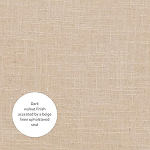 Linon Harper Stool Fabric Top