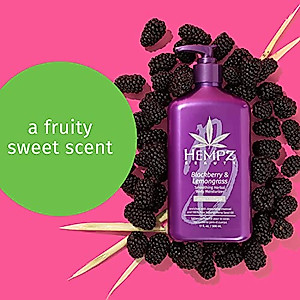 HEMPZ Body Lotion - Blackberry & Lemongrass Daily Moisturizing Cream, Shea Butter Hand and Body Moisturizer - Hemp Lotion - Skin Care Products, Hemp Seed Oil - 17 oz.