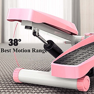 YSUEFIJO Stepper Machine for Home, Mini Stepper Exercise Machine, Anti Slip Fitness Equipment, Heavy Duty Adjustable Height Folding Stepper, More Than 300lbs Weight Capacity (Green)