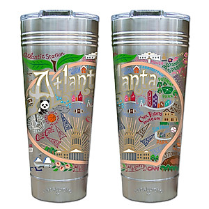 Catstudio Atlanta Thermal Tumbler | Triple Wall Insulation With Non Slip Bottom | Great Travel Cup for Water, Coffee, Tea, or Smoothies