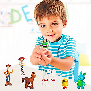 7 PCS Toy Story Cake Toppers mini Figurines Cupcake Decorations Cute Premium Toy Story Party Figurines Cartoon Action Figures Toy Story Party Supplies