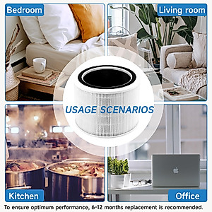 Reinlichkeit Core 200S Replacement Filter Compatible with Levoit Core 200S Smart WiFi Air Puri-Fier, 3-in-1 True H13 HEPA Activated Carbon Pre-Filter, Compare part Core 200S-RF，2 Pack