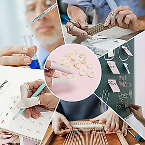 Finger Cots Small 300 Pcs Fingertips Protective Finger Cots White Disposable Finger Rubber Tips for Injured Finger,Cracked Finger,Sports