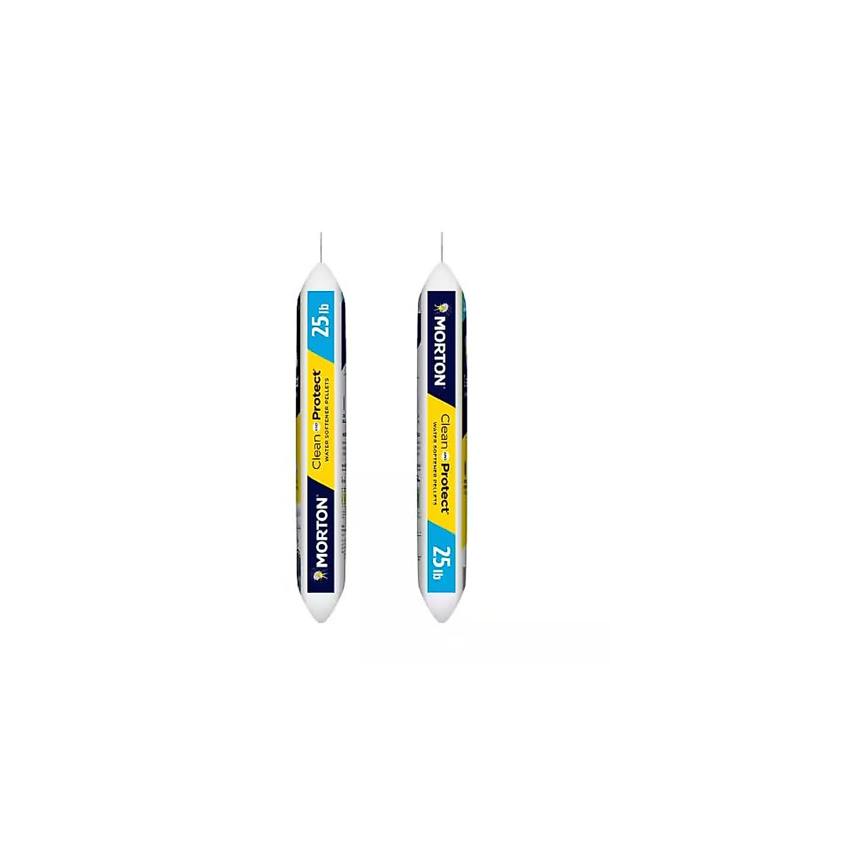 (2 Pack) - 25lb Bags Morton Clean and Protect Water Softener Salt, Easy-Carry, Senior-Friendly, Lightweight