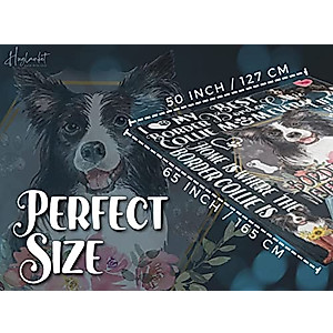 Border Collie Gifts, Border Collie Blanket for Border Collie Mom & Dad, Cute & Unique Border Collie Design, Throw Blanket Gifts for Dog Lovers, Family, Friends, Flannel Plush Blankets - 50"x 65"