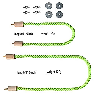 qumHmup Parrot Bird Perch,Bird Hemp Rope Perch,Parrot Grinding Perches Cage Play Stands, Birdcage Accessories Rope Toys.