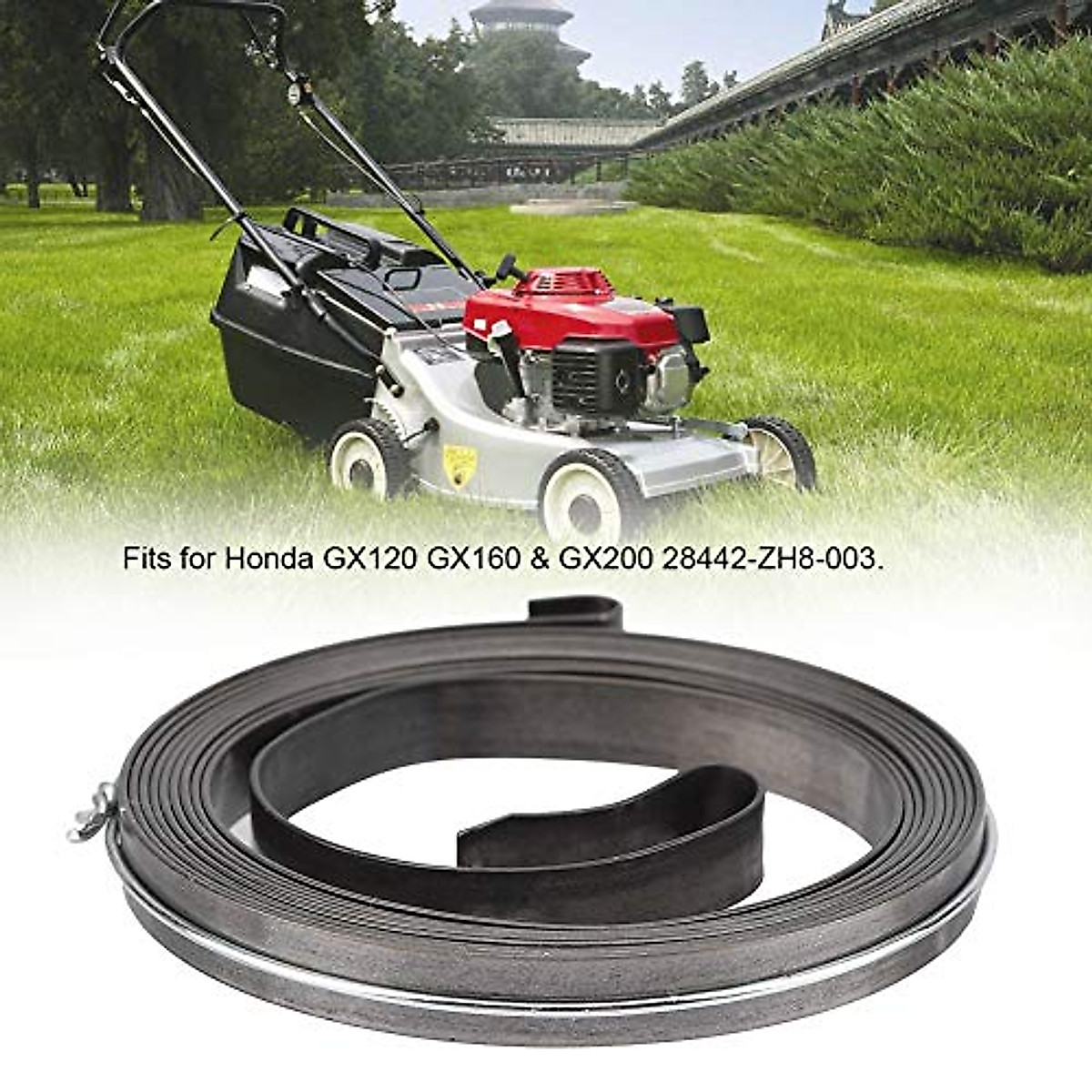 Recoil Pull Start Starter Spring for Honda GX120 GX160 & GX200 28442-ZH8-003 Lawnmower Engine Champion Power Replacement Cord Kit