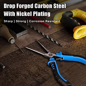 COMOWARE 6 Pcs Mini Pliers Set, Multi-function Pliers Tool Set, Mini Needle Nose Pliers, Linesman Pliers, Long Nose Pliers, Bent Nose Pliers, Diagonal Pliers, End Cutting Pliers, for Electronic Repair