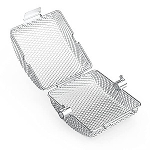 Onlyfire Chef Stainless Steel Rotisserie Basket Kit for Any Gas Grill, Cooking Various Foods at The Same Time, Set of 2-Global Patent