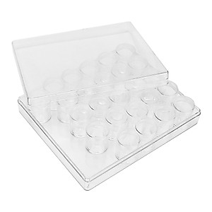 SENJEOK 6 Pack 30 Grids Diamond Painting Storage Boxes, Bead Storage Containers with Lids, Jewelry Bead Organizer Box for Nail Diamonds, 16 x 13.5 x 3.5cm