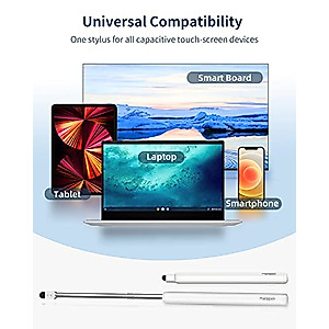 Metapen X1 Universal Stylus Pen for Touch Screens, 2-1 Retractable Pointer & Stylus with Special Flocking Tip, High Precision & Soft, Stylus Pen for iPad/iPhone/Android/Tablets/Samsung/HP/Kindle