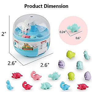 Mini Claw Machine Toys for Kids & Adults with Mini Dinosaur Figures Prizes, Stuff Things that Actually Work, Mini Arcade Game Miniature Novelty Toys for 3+ Year Old Boys & Girls