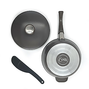 Essen 2524 Terra Sauté Pan - Contemporary Line - Cast Aluminum with Nova Trimium Nonstick Coating - for 4-5 Servings - Even and Healthy Cooking - Argentinian brand Essen now in the United States.